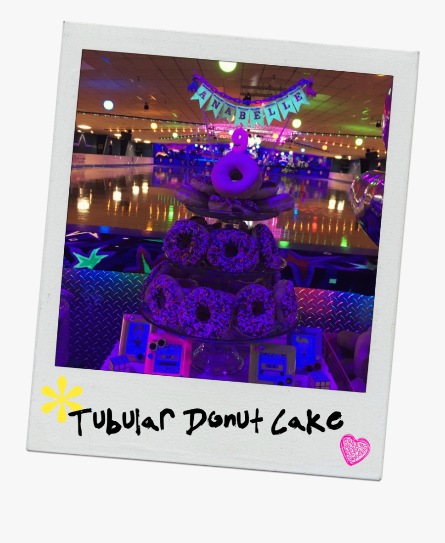 Neon 80s Rollerskating Party Donut Cake - Decoration , Free Transparent ...