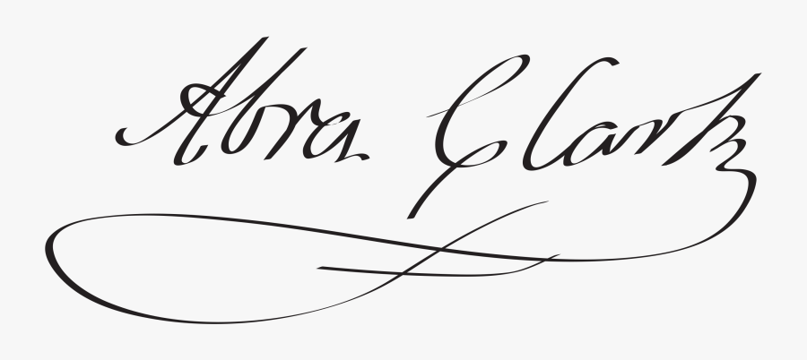 Abraham Clark Signature , Free Transparent Clipart - ClipartKey