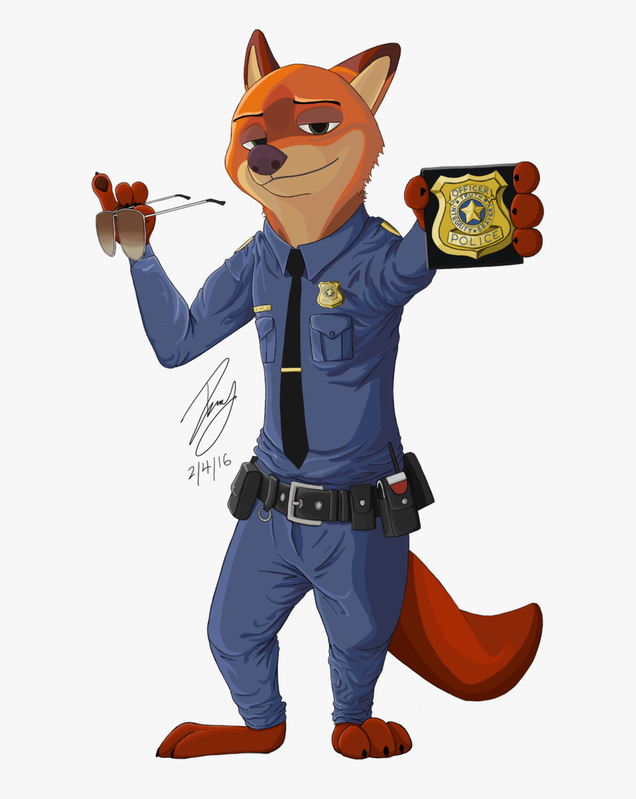 Transparent Zootopia Clipart - Zootopia Nick Wilde Police , Free ...