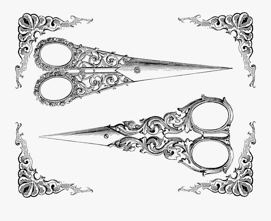 Victorian Scissors Art , Free Transparent Clipart - ClipartKey