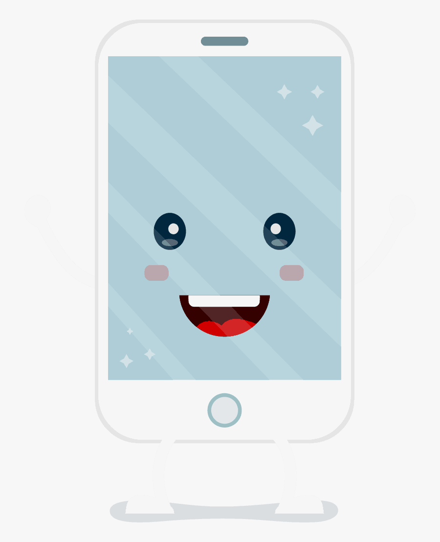 Transparent Happy Computer Clipart - Happy Phone And Sad Phone , Free ...