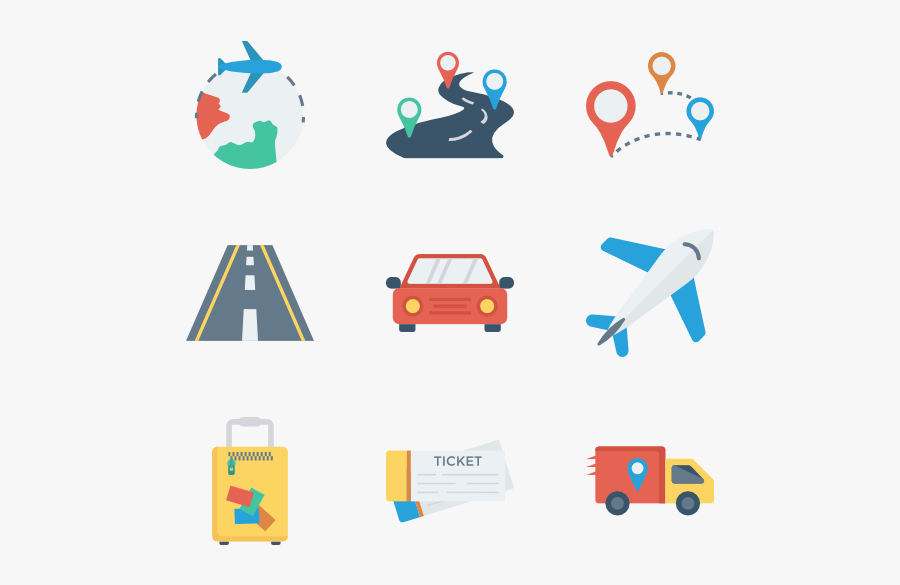 Icons Free Vector Travels - Icon Transportasi Png , Free Transparent ...