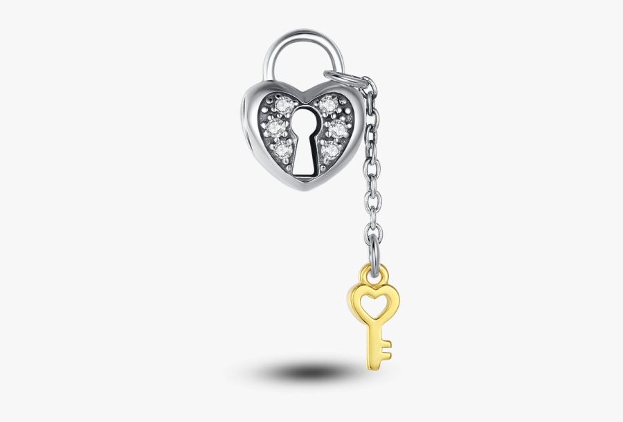 Ideal Heart Lock And Key Gold And Silver Dangle Charm - Heart And Key ...