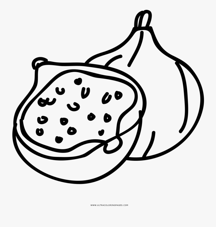 Fig Coloring Page - Fig Picture For Colouring , Free Transparent ...