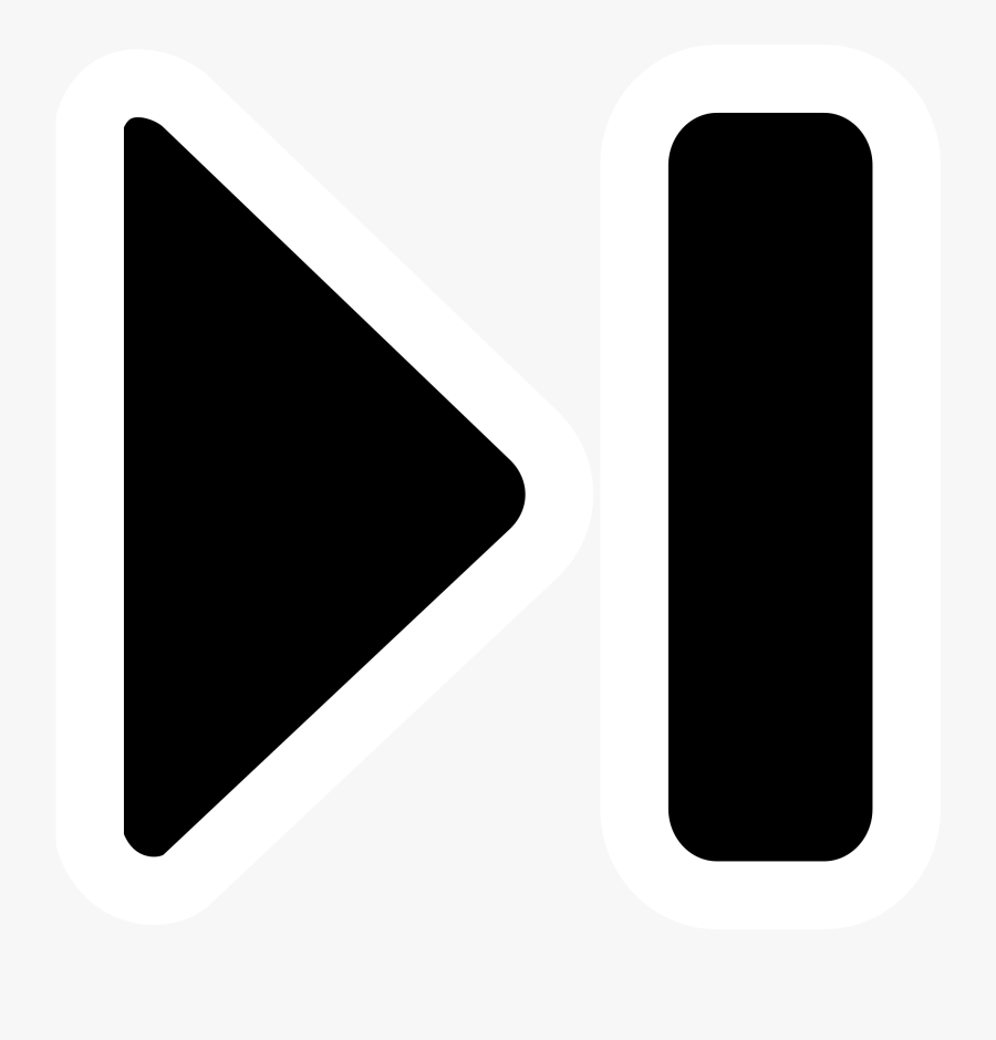 High Contrast Media Skip Forward - Next Song Icon Png , Free ...