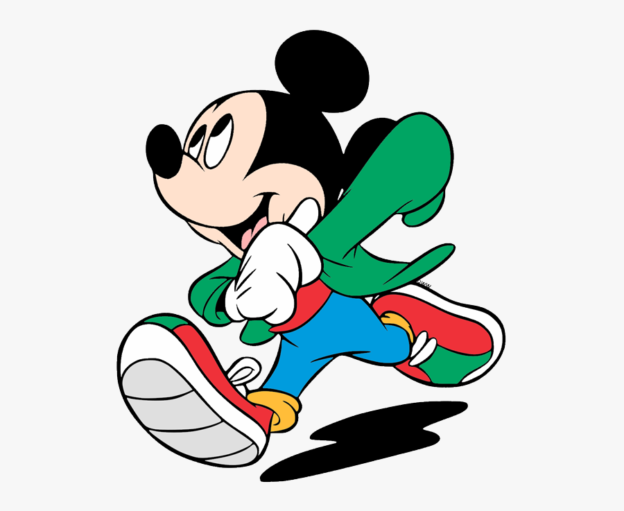 Cartoon Mickey Mouse Running , Free Transparent Clipart - ClipartKey
