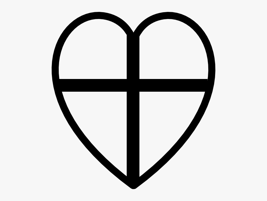 Heart Cross Clipart Black And White , Free Transparent Clipart - ClipartKey