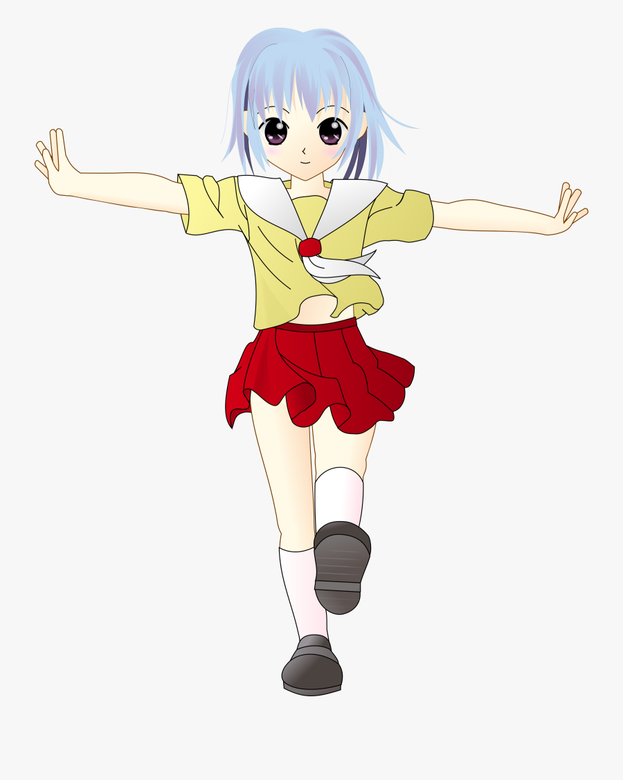Clipart - Cartoon Girl Gif Png , Free Transparent Clipart - ClipartKey