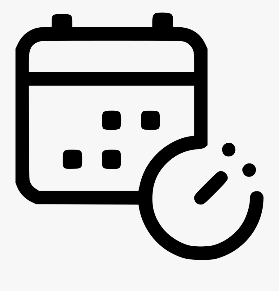 Clip Art Transparent Calendar Svg Clock - Calendar Time Icon Png , Free ...