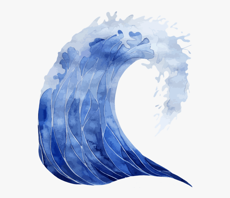 Clip Art Collection Of Free Transparent - Ocean Wave Watercolor Png ...