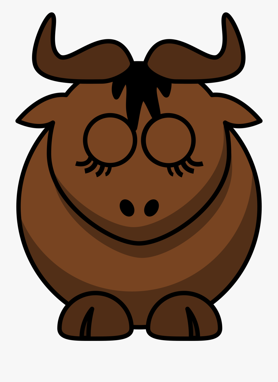 Bull Funny Clipart - Cartoon Gnu , Free Transparent Clipart - ClipartKey