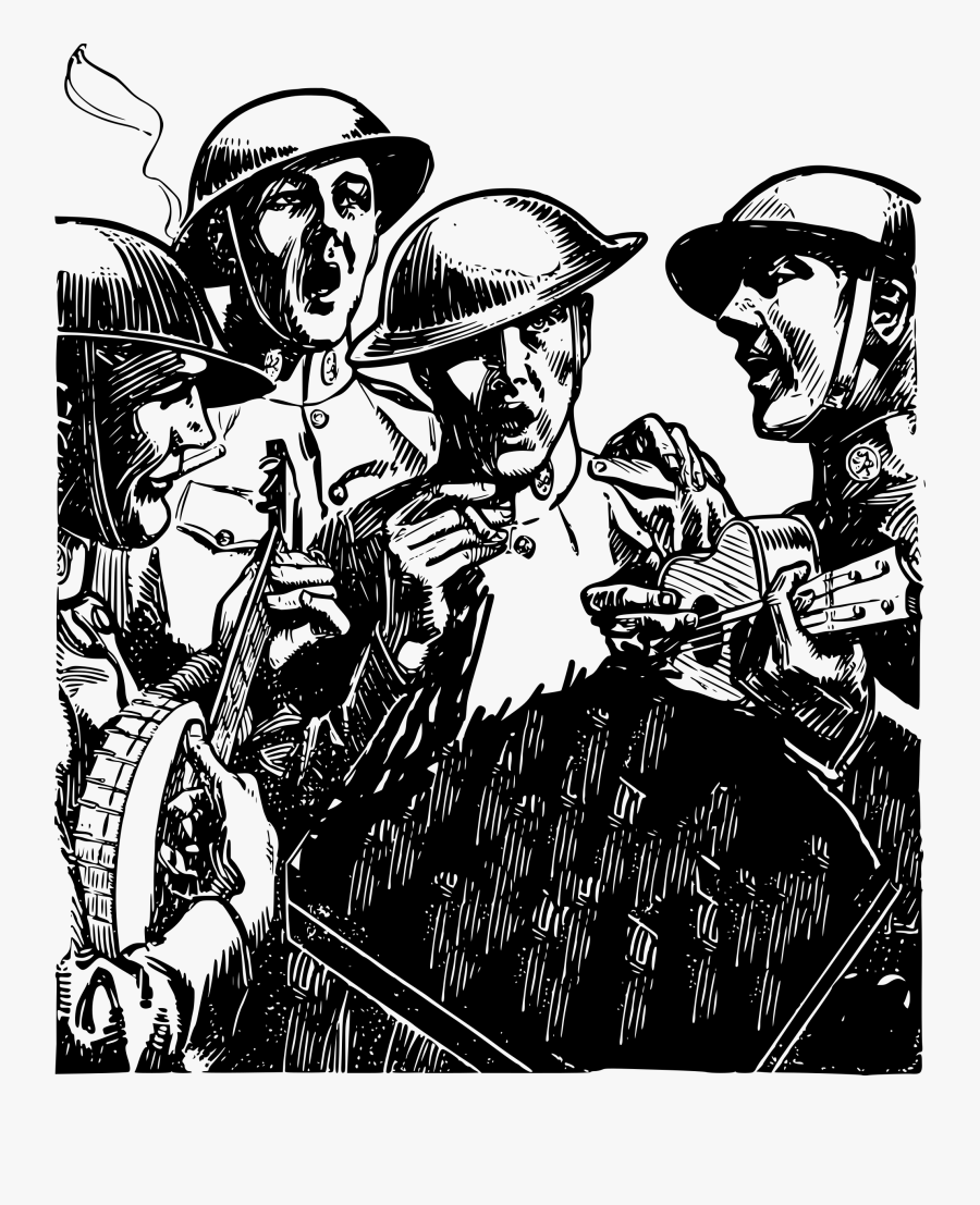 Singing Soldiers - Png Of Sketch Of Soldiers , Free Transparent Clipart ...