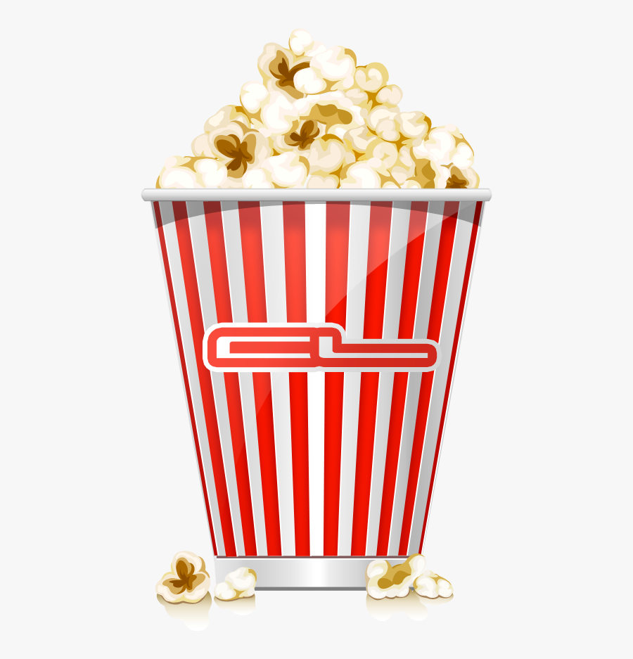Popcorn Clipart Kettle Corn - Transparent Background Popcorn Png , Free ...