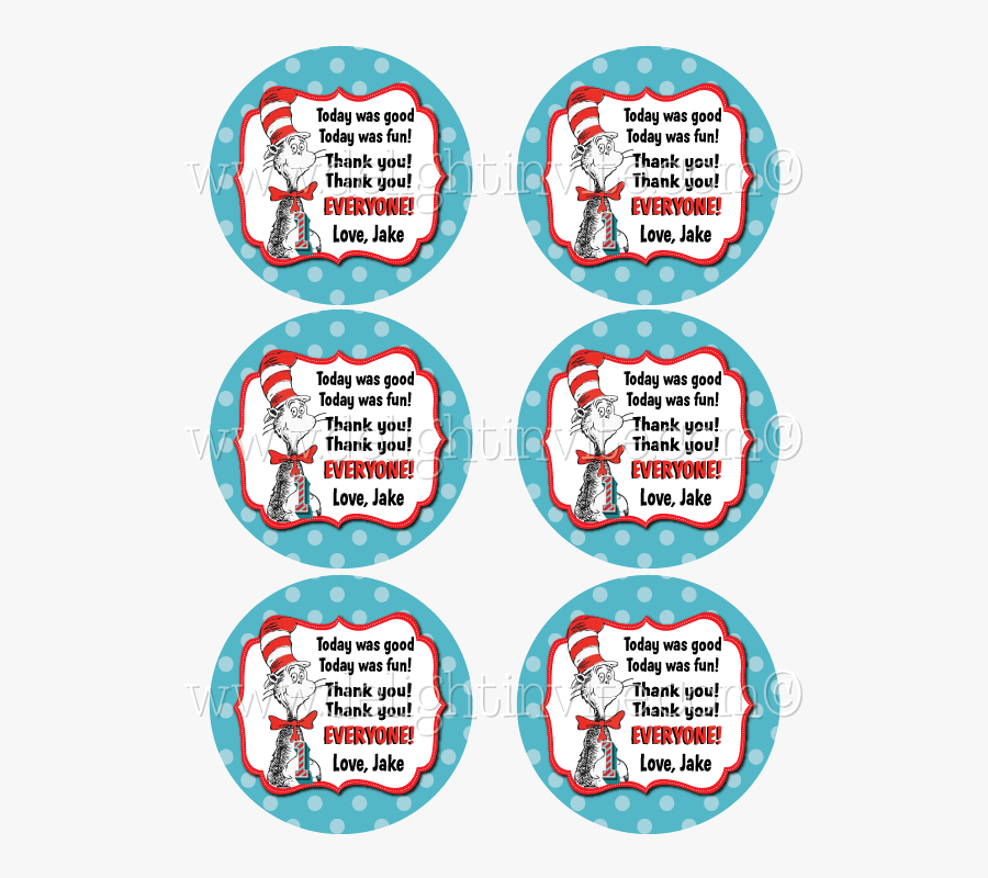Seuss 1st Birthday Favor Tags - Dr Seuss Tags , Free Transparent ...