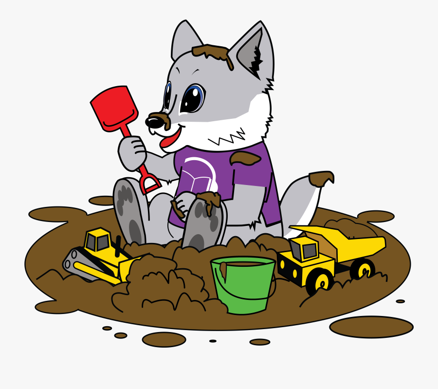 Wolf Playing In Sand , Free Transparent Clipart - ClipartKey