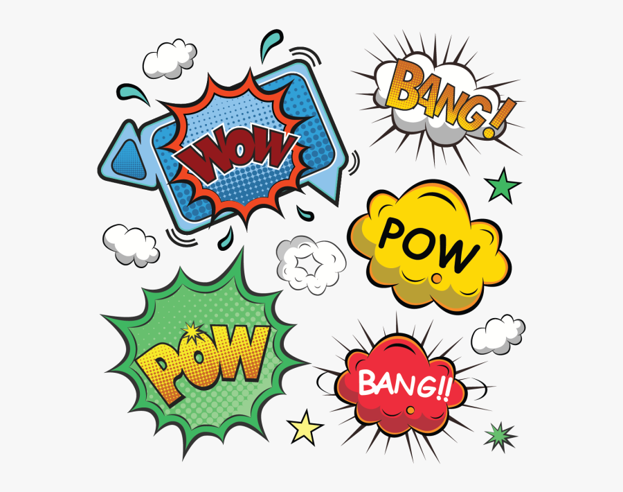 Clip Art Set Of Colorful Speech - Comic Speech Bubbles Png , Free ...