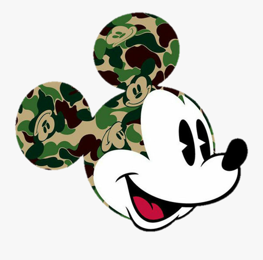 #mickeymouse #camo - Bape Mickey Mouse , Free Transparent Clipart ...