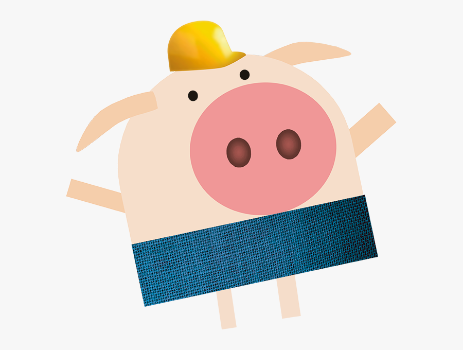 Blue-pig - Cartoon , Free Transparent Clipart - ClipartKey