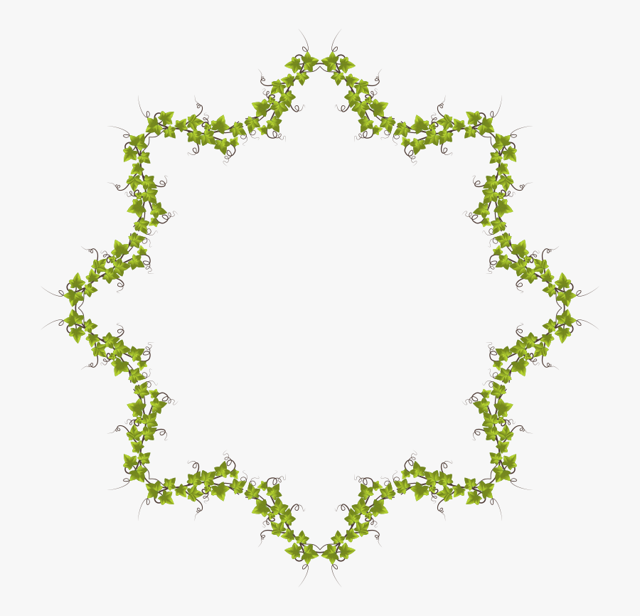 Ivy Leaves Frame - Flower Design Border For Text , Free Transparent ...