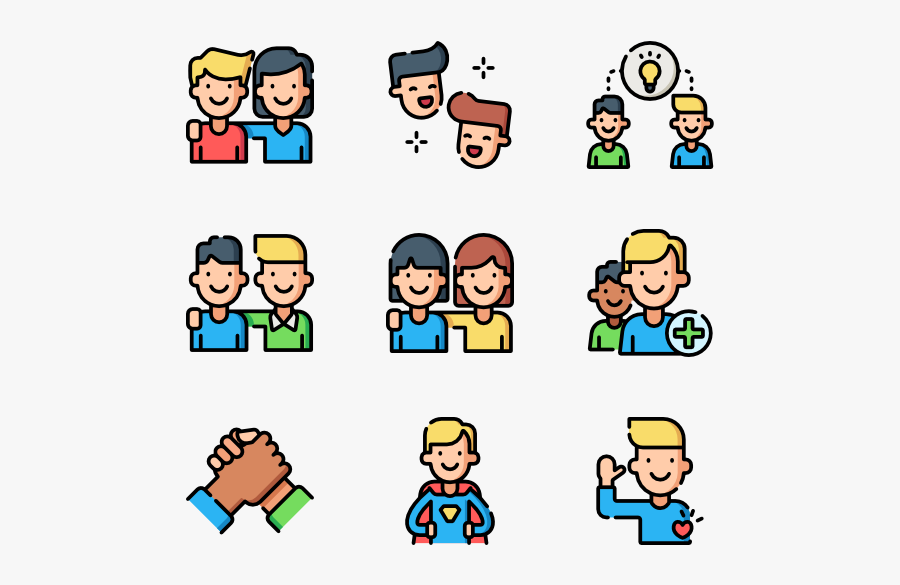 Friendship - Elderly Flat Icon , Free Transparent Clipart - ClipartKey