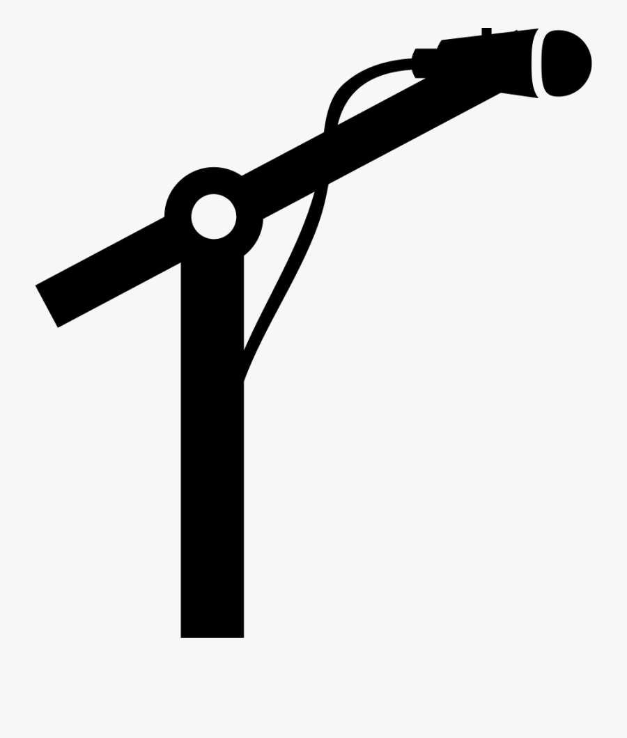 Microphone On A Mic Stand Comments - Mic Stand Icon , Free Transparent ...