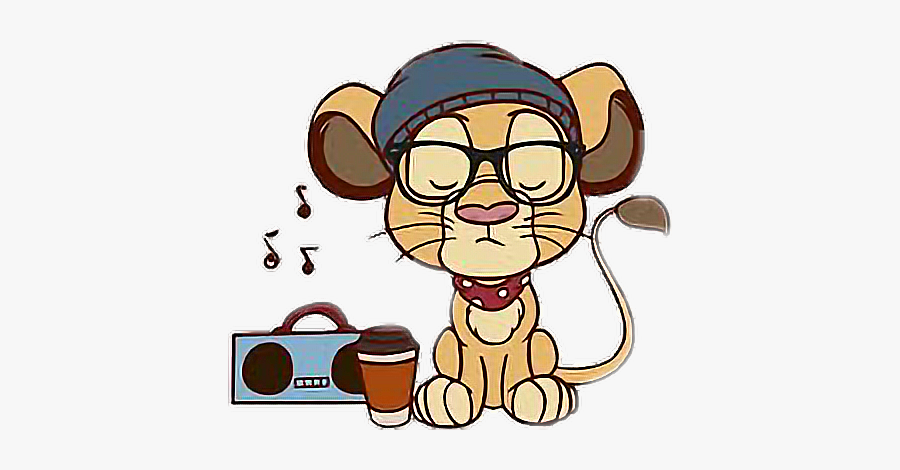 #simba #hipster #tumblr #remix - Hipster Disney , Free Transparent ...