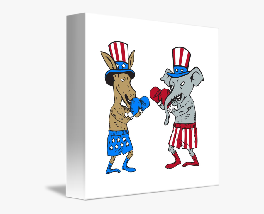 Clip Art Democrat Donkey Republican Elephant - Demokraten Esel Elefant ...