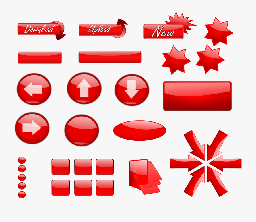 Upload Button Clipart Website - Red Buttons , Free Transparent Clipart ...