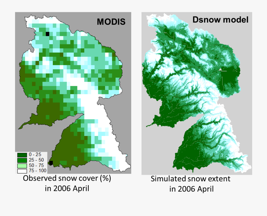 Observed And Simulated Snow Cover In - Atlas , Free Transparent Clipart ...