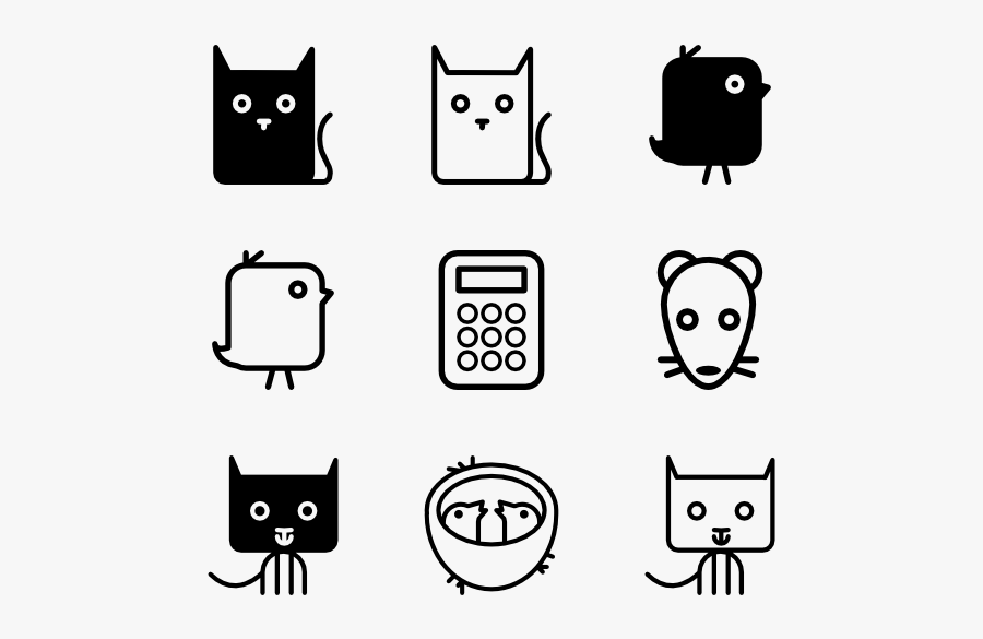Icons Free Vector - Transparent Background Cute Png Transparent , Free ...