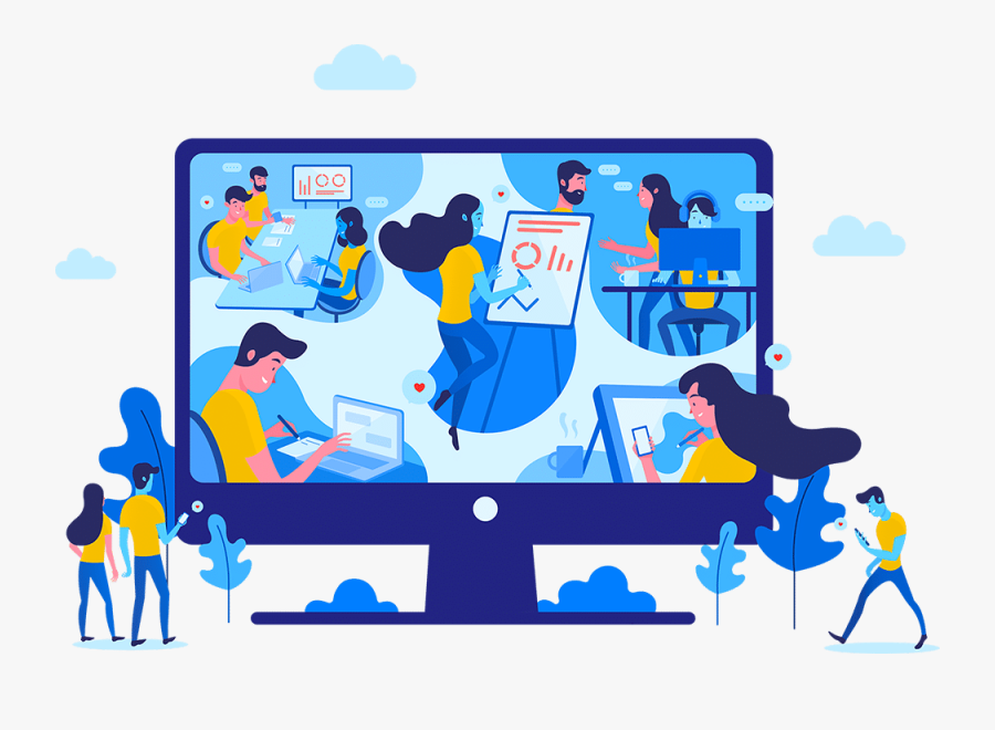 Employee Communication Platform Illustration - Communication Platform ...