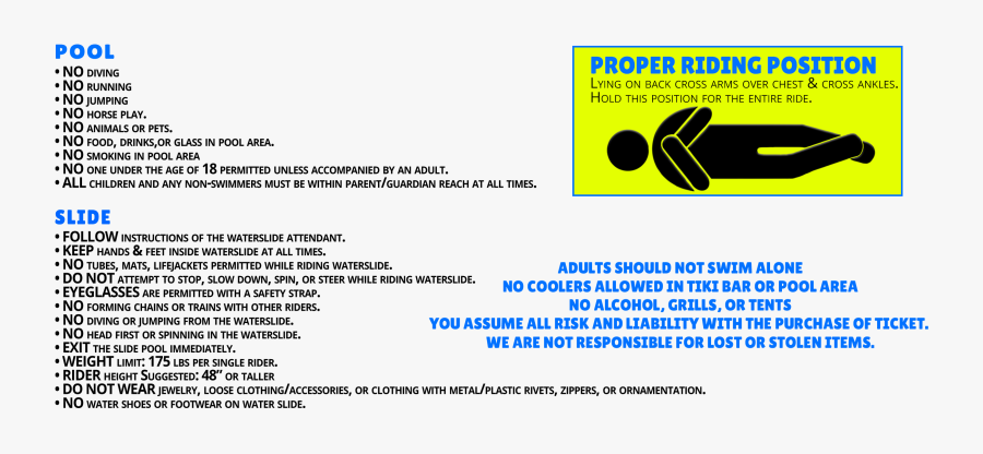 Park Rules - Water Slide Rules Sign , Free Transparent Clipart - ClipartKey