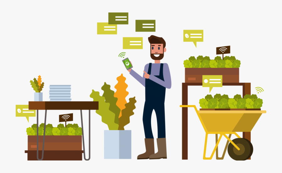 Farm Management - Smartphone Modern Farmer Vector , Free Transparent ...