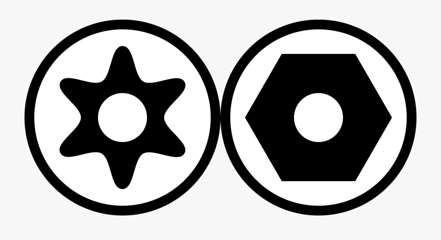 Collection Of Free Screw Vector Head Silhouette - Torx Hex , Free ...