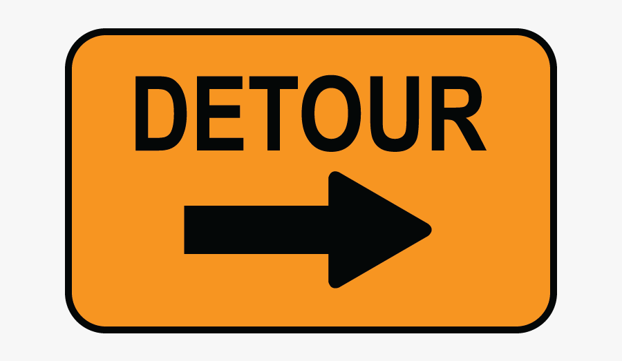 Road Construction Detour Signs , Free Transparent Clipart - ClipartKey