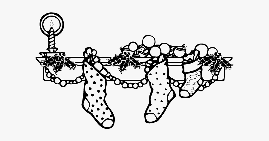 Black And White Stocking Christmas , Free Transparent Clipart - ClipartKey