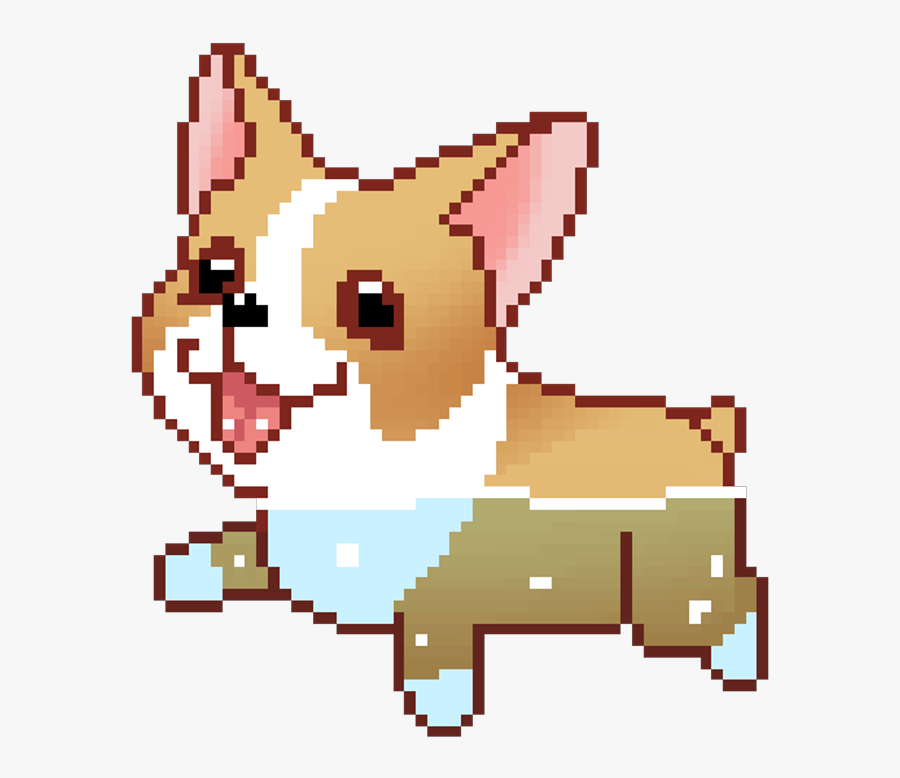 Pembroke Welsh Corgi Animation - Cute 8 Bit Gif , Free Transparent ...