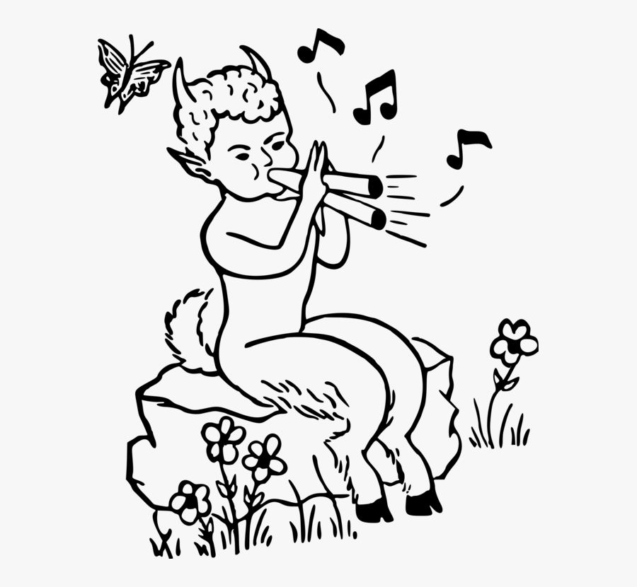 Faun Black And White Goat Music Visual Arts - Music , Free Transparent ...