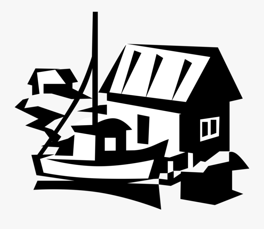 Transparent Boat House Clipart - Vector Graphics , Free Transparent ...