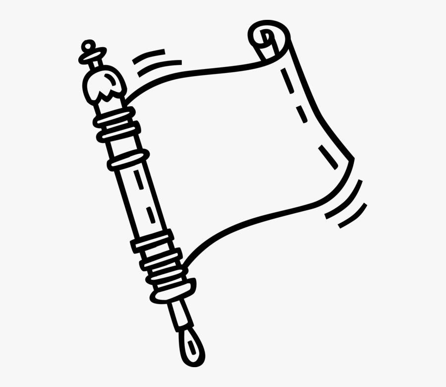 Vector Illustration Of Jewish Hebrew Sefer Torah Scroll - Vector ...