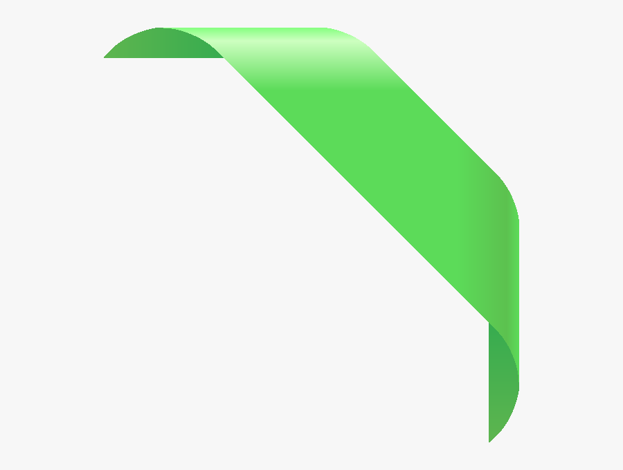 Corner Ribbon01 Light Green , Free Transparent Clipart - ClipartKey