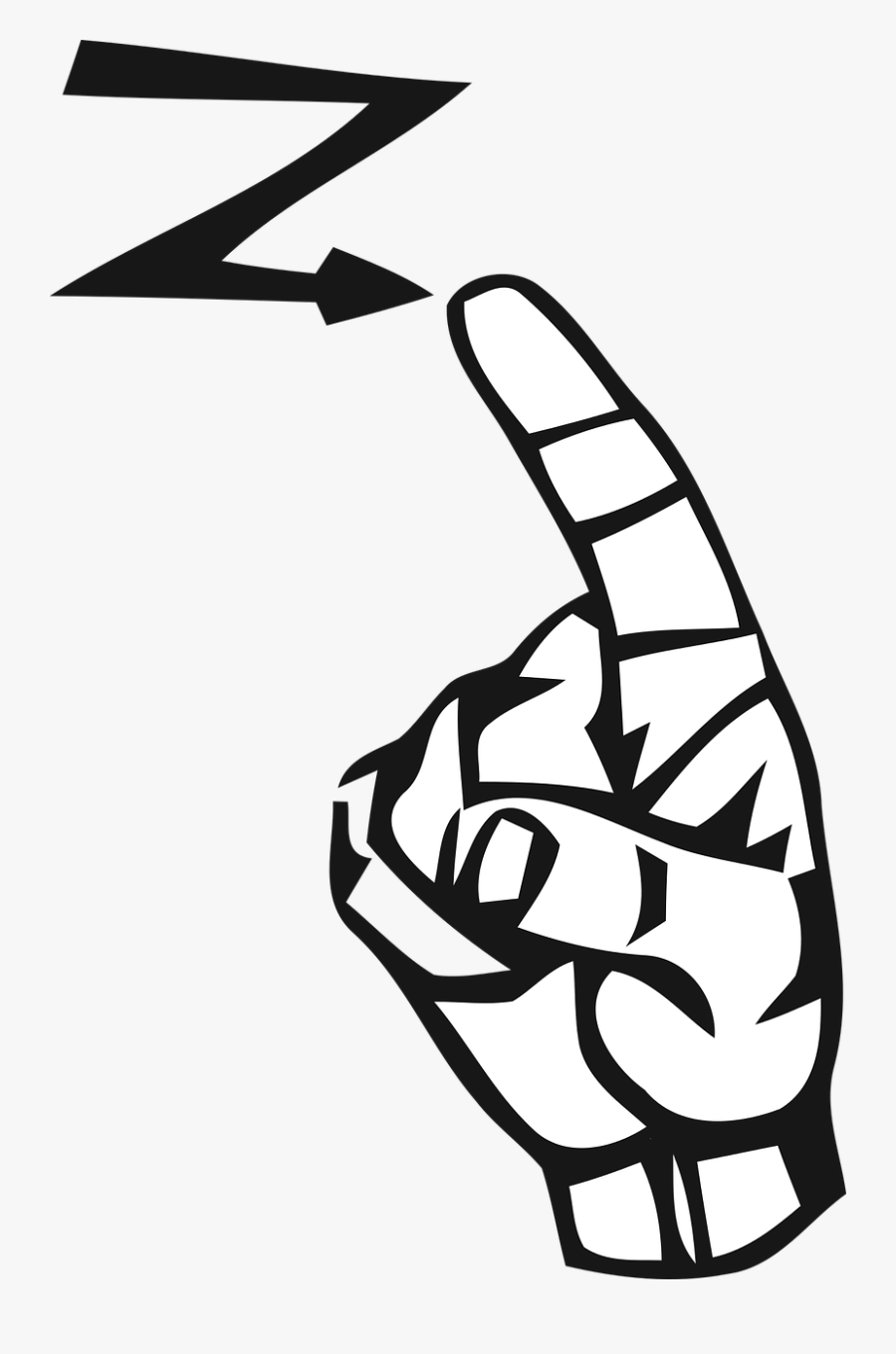 Sign Language Z Clipart , Png Download - Sign Language Z , Free ...