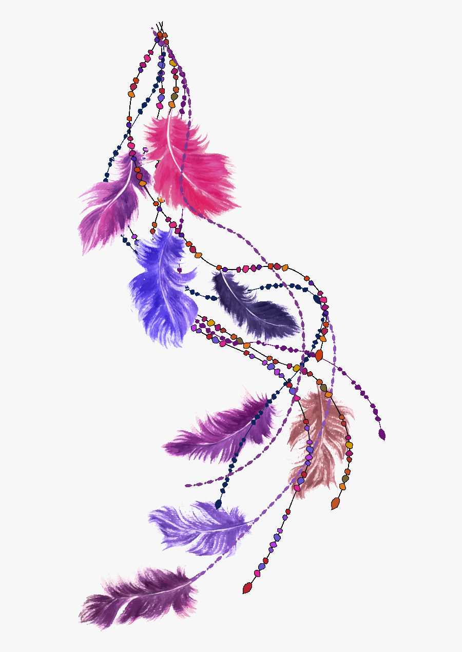 Sticker Boheme Plumes Indiennes Ambiance Sticker Col - Plumes Png ...