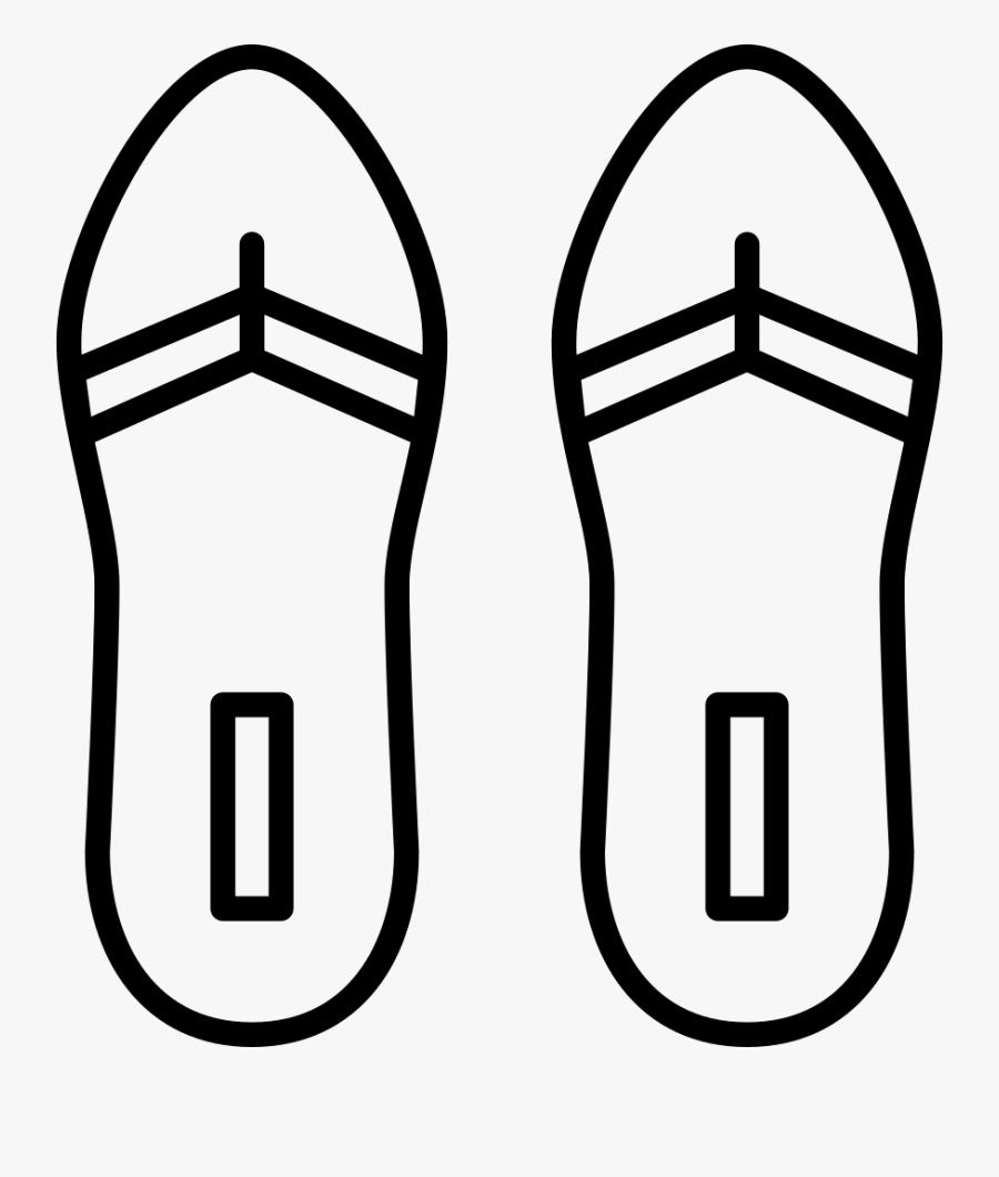 Sandals Pair Top View Outline - Sandals Png Outline , Free Transparent ...