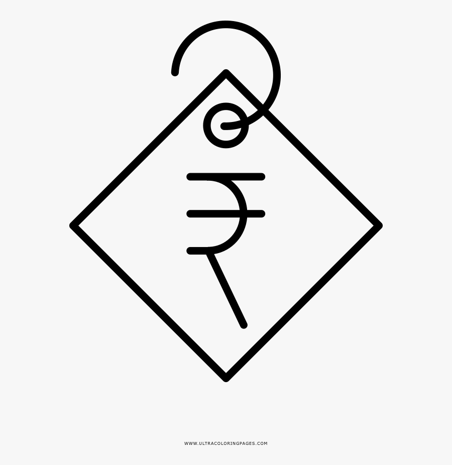 Price Tag Coloring Page - Line Art , Free Transparent Clipart - ClipartKey