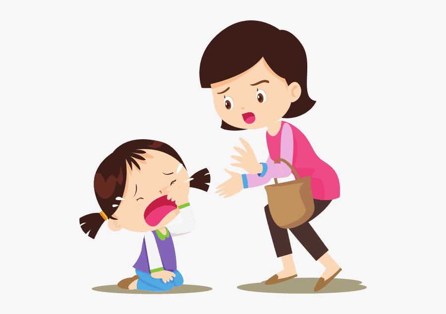 Girl Cries Mother Gives In - Mother Shouting , Free Transparent Clipart ...