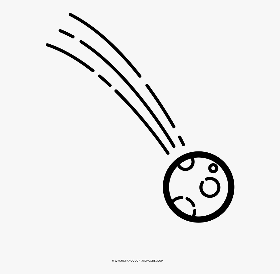 Meteor Coloring Page - Line Art , Free Transparent Clipart - ClipartKey