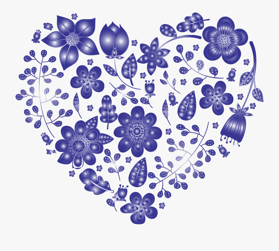 Clipart - Background Design Flower Heart , Free Transparent Clipart ...