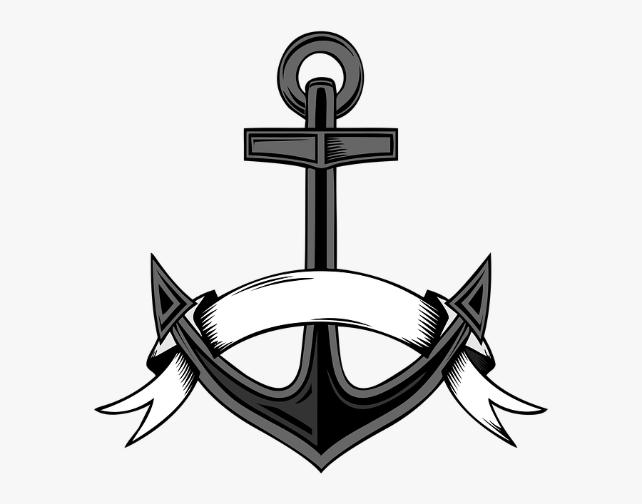 Anchor, Ribbon, Sea, Sailing, Retro - Anchor Crest Png , Free ...