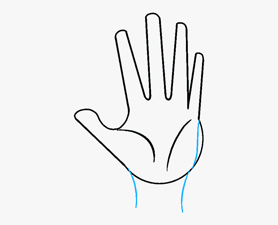 How To Draw Hand - Line Art , Free Transparent Clipart - ClipartKey